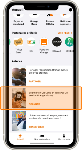 Paiement par QR code | Orange Côte d’Ivoire