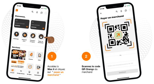 Paiement par QR code | Orange Côte d’Ivoire